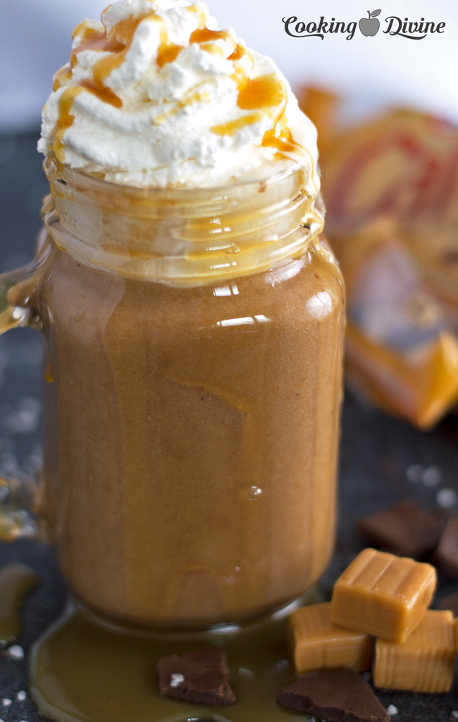 Salted Caramel Hot Chocolate - Cooking Divine
