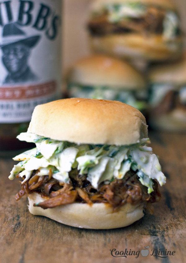 Southern Pulled Pork Sliders with Homemade Cilantro Slaw