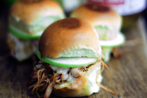 Slow Cook Apple Butter Chicken Sliders - CookingDivine.com